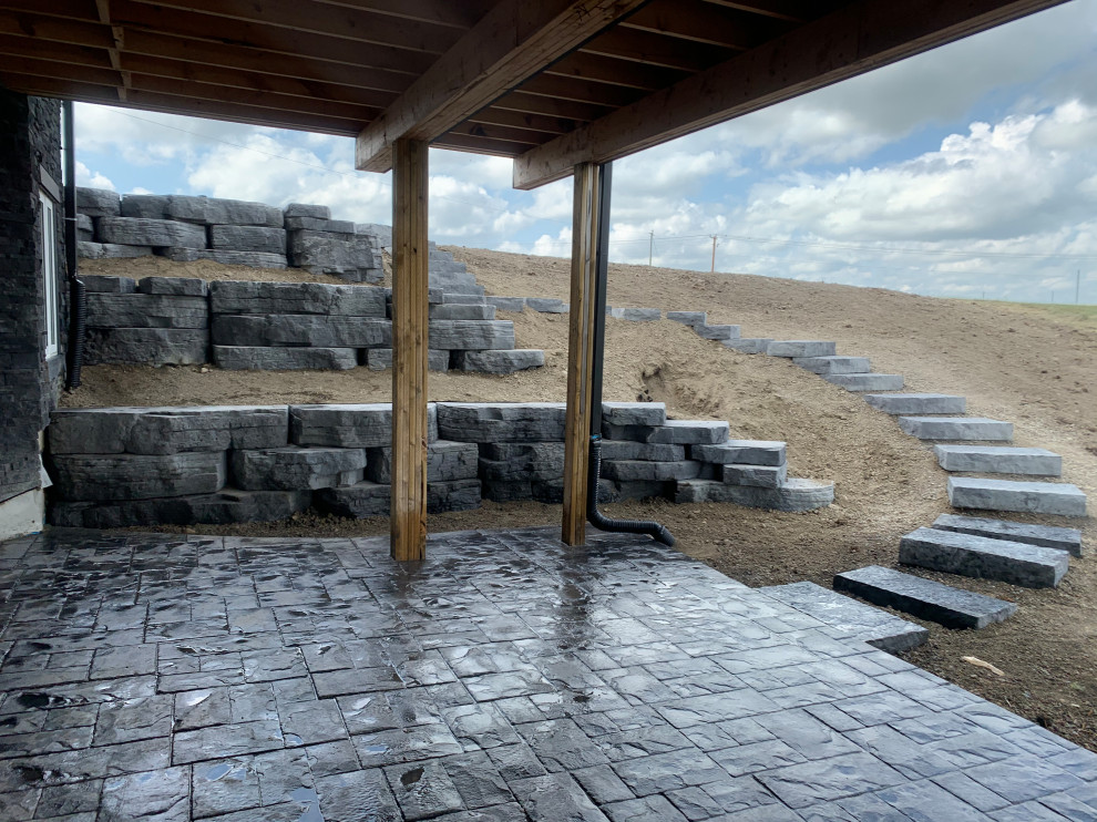 Sage Valley Steps & Wall - Traditional - Garden - Calgary - by Twisted ...