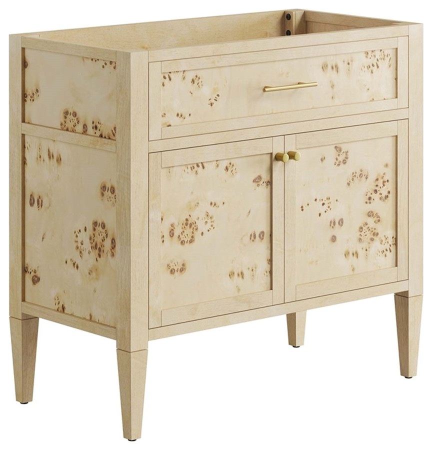 Modway Elysian 36" Modern Wood Bathroom Vanity Cabinet in Burgundy ...