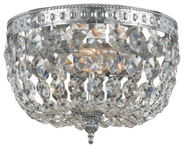 Crystorama 2-Light Swarovski Strass Chrome Ceiling Mount - Traditional ...