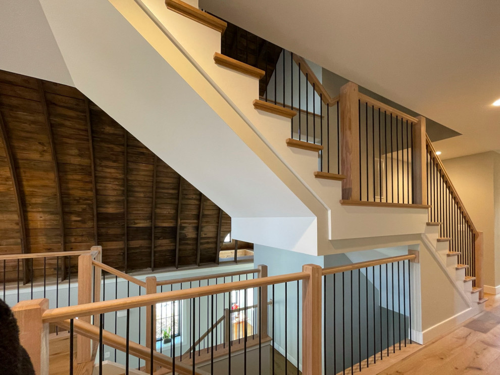 102_Straight-Freestanding Stairs/Landing in Barn Style Home, Leesburg ...