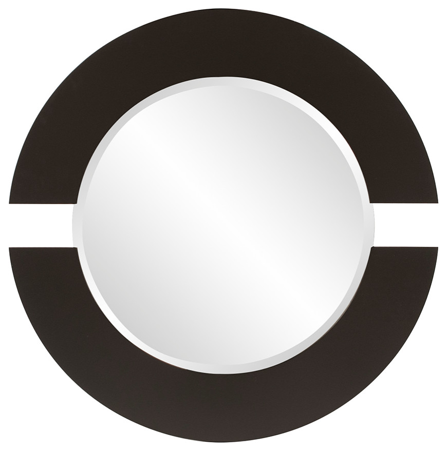 Howard Elliott Orbit Charcoal Mirror - Contemporary - Bathroom Mirrors ...