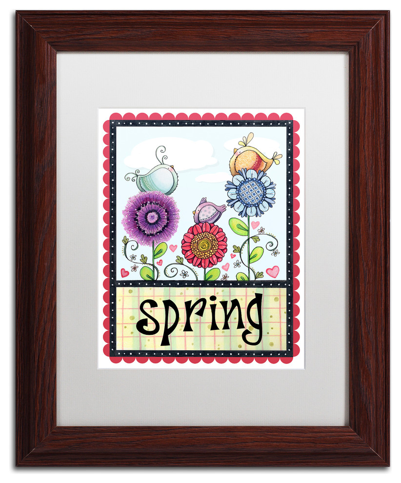 Jennifer Nilsson 'Spring Birds' Art, 14"x11" - Traditional - Prints And ...