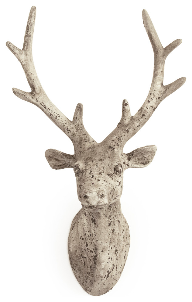 Deer Head Wall Decor Small - Rustic - Wall Sculptures - by Zentique ...