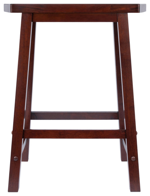 Katashi Fan Shape Counter Stool, Walnut - Transitional - Bar Stools And ...