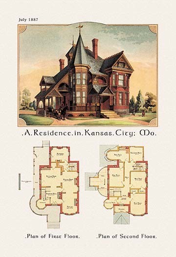 A Residence in Kansas City, Missouri, 20" x 30" - Traditional - Prints ...