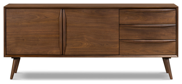 Poly and Bark Cura 71" Sideboard in Walnut - Midcentury - Buffets And Sideboards - by Edgemod ...
