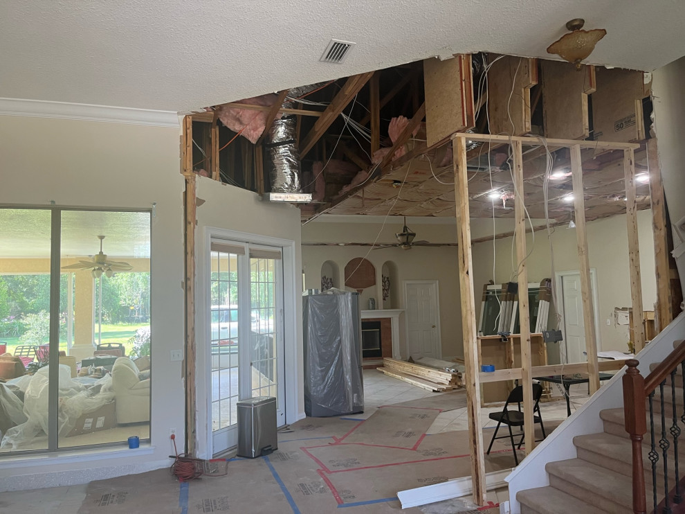 how to disguise height difference in ceiling | Houzz Forum