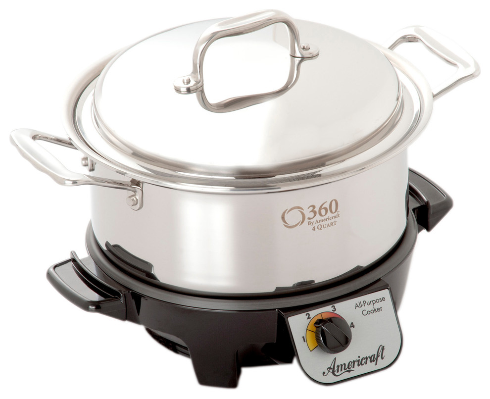 360 Cookware 4 Quart Gourmet Slow Cooker - Contemporary - Slow Cookers ...