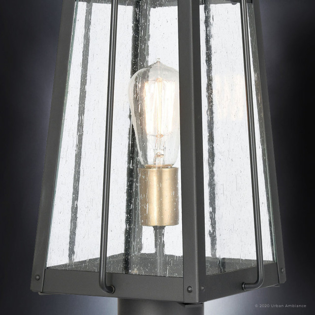 Luxury Craftsman Post Light, Matte Black & Native Brass, UEX1024 ...