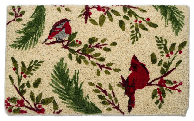 Tag Coconut Coir Indoor/Outdoor Doormat, Birds & Berries - Tropical ...