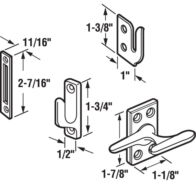 Satin Nickel Casement Window Lock - Window Hardware And Parts - by ...