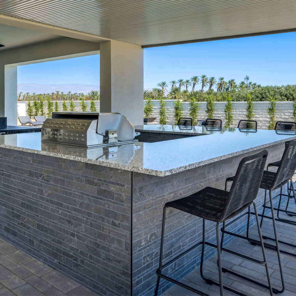 Azul Platino Outdoor Kitchen Counters - Modern - Patio - Phoenix - by ...