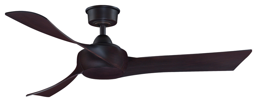 Fanimation Wrap Custom Ceiling Fan Dark Bronze/Dark Walnut Blades, 52 ...