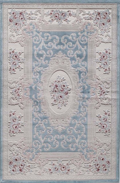 Kensington Rug, Light Blue, 2'x4' - Victorian - Area Rugs - by ...