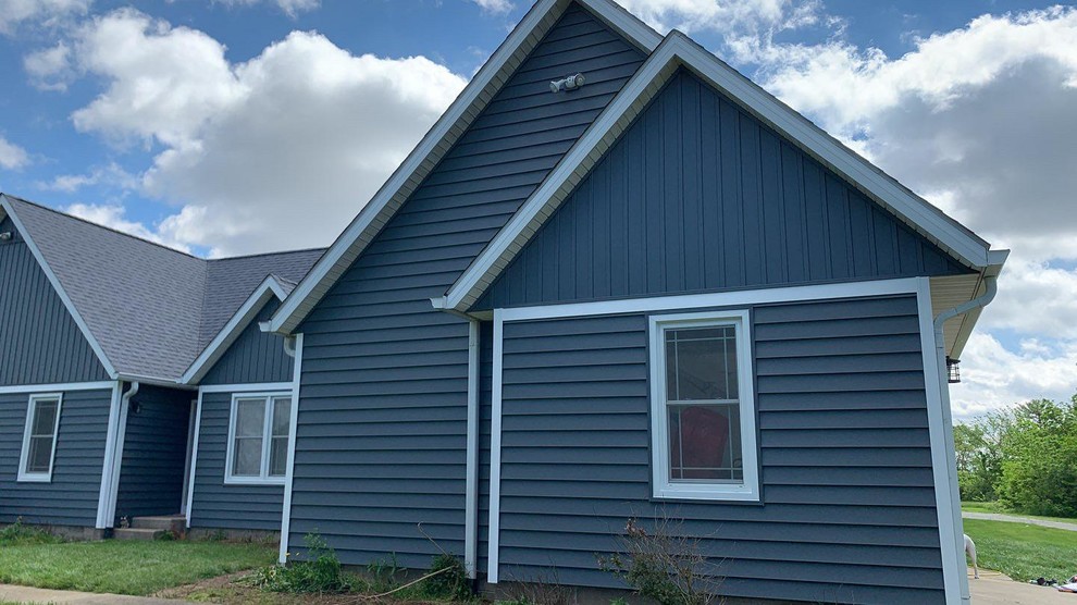 Alside Prodigy Insulated Lap and Board & Batten siding in Ageless Slate ...