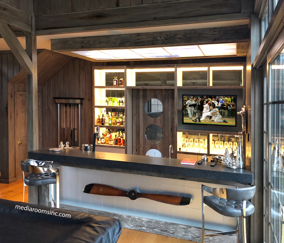 Aviation Bar - Rustic - Home Bar - Philadelphia - by Media Rooms Inc ...