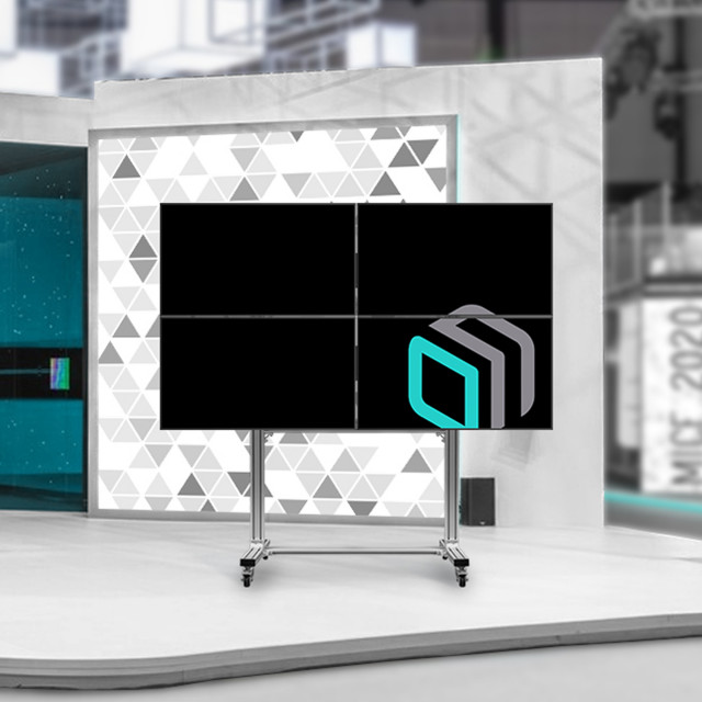 ONKRON Freestanding Mobile Video Wall Stand for 4 Screens 40"-50 ...