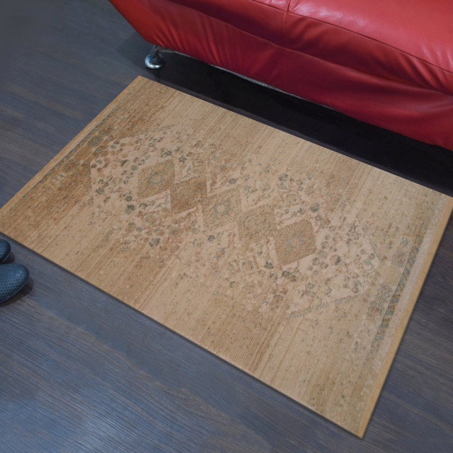 Machine Made Polyester Durable Indoor Outdoor Washable Oriental Pattern ...