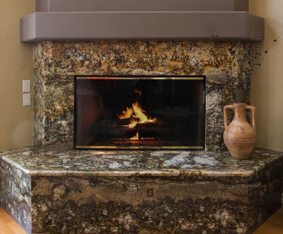 Poway, California Kitchen Design & Fireplace Surround - Traditional ...