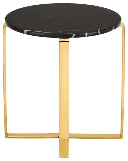 Rosa Black Stone Side Table - Contemporary - Side Tables And End Tables ...