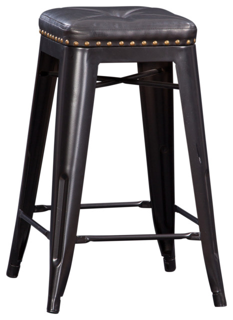 Hank Barstool, Set of 2, Counter Stool - Industrial - Bar Stools And ...