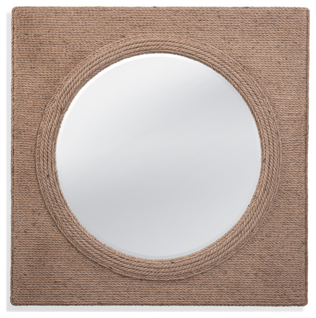 Avon Jute Rope Brown Wall Mirror - Beach Style - Wall Mirrors - by ...