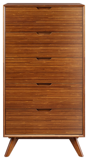 Summit 5-Drawer Chest, Amber - Midcentury - Dressers - by HedgeApple ...