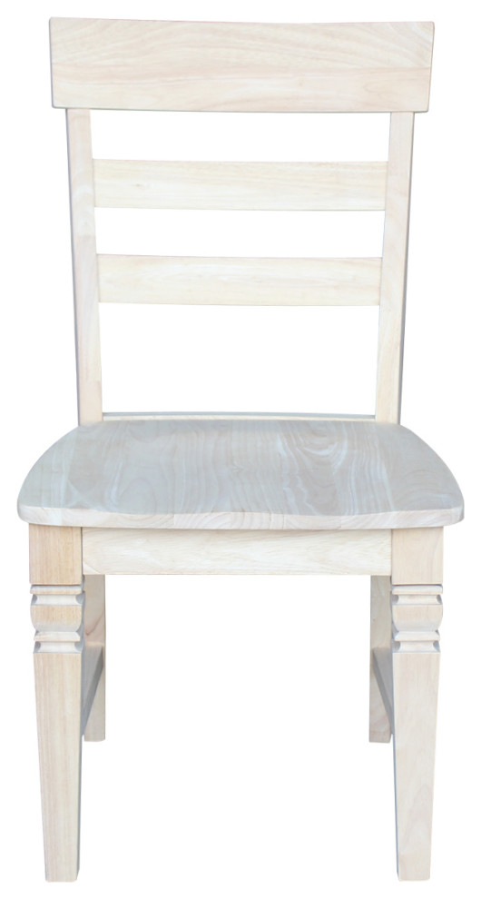 Set of Two Java Chairs with Solid Wood Seats - Traditional - Dining ...