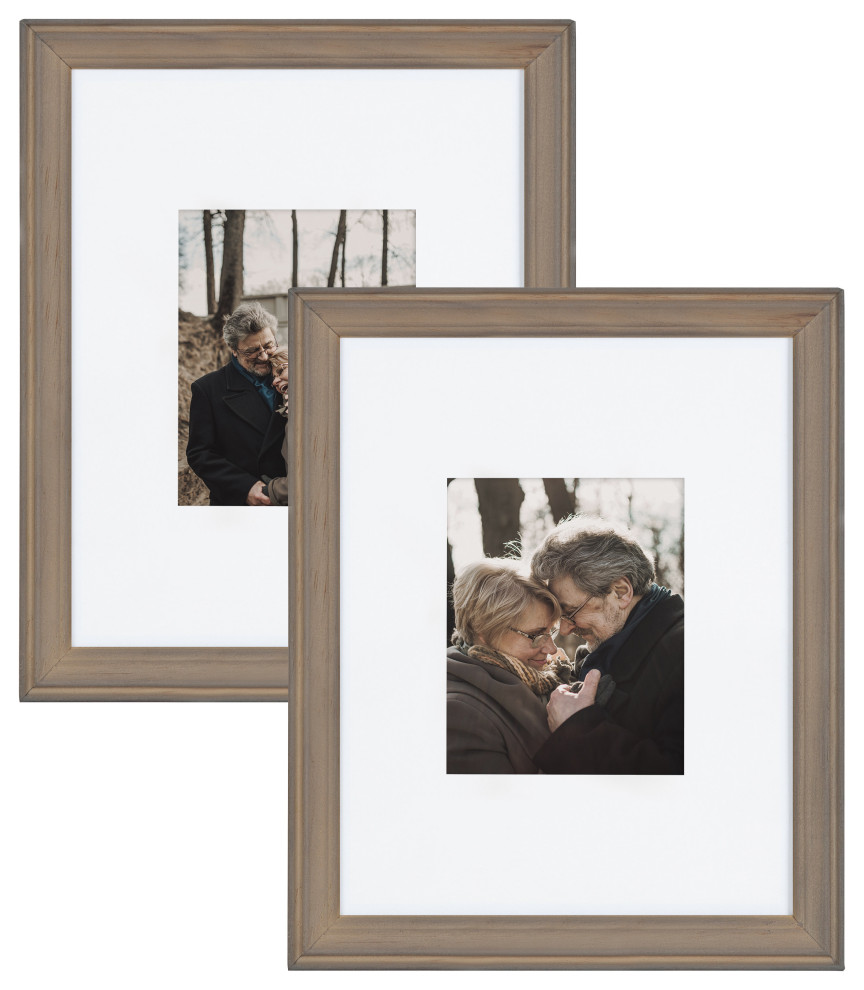 Bordeaux Wood Photo Frame Set, 16x20 Matted to 8x10 - Traditional ...
