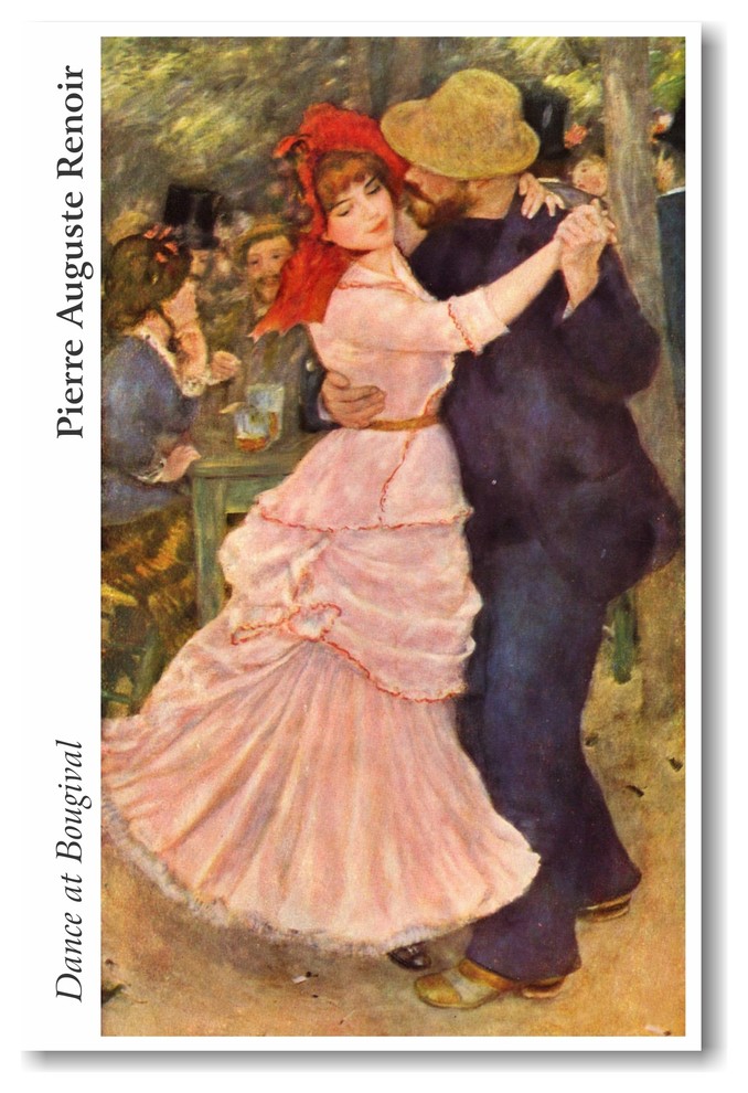 Dance at Bougival 1883 - Pierre Auguste Renoir - Art Print POSTER ...