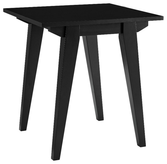 Minimalist Solid Wood Accent Side Table - Black - Transitional - Side ...