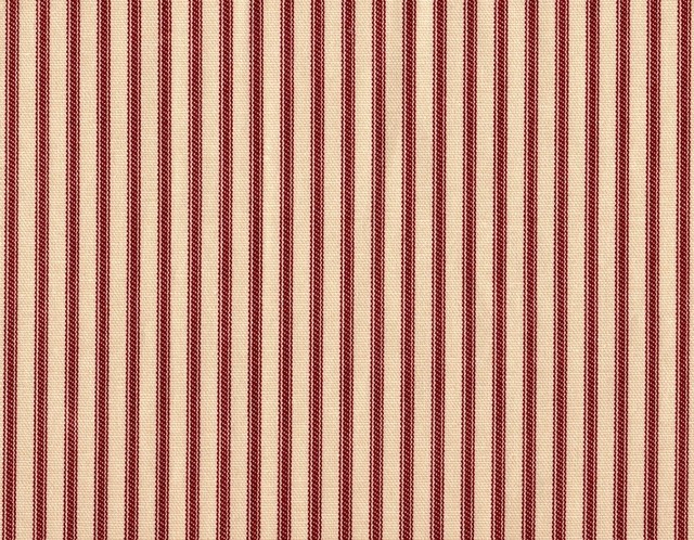 30" Tailored Tiers Ticking Stripe Crimson Red - Traditional - Curtains ...