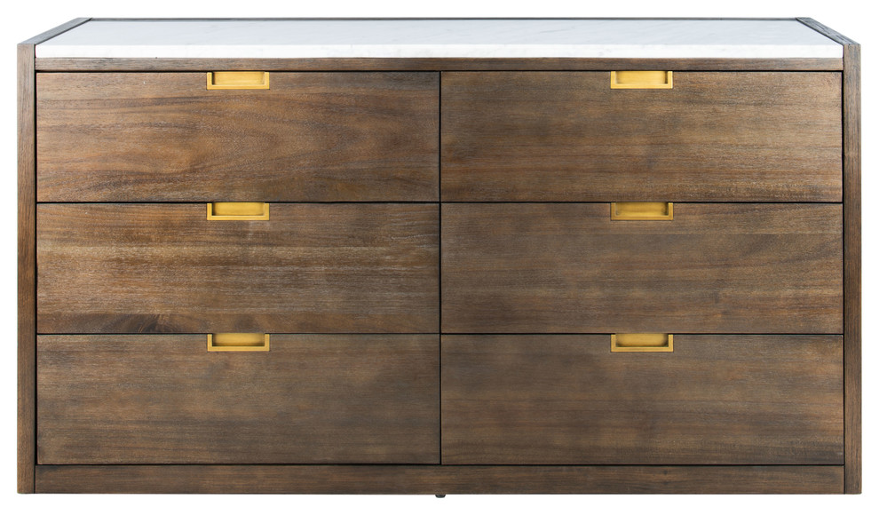 Safavieh Couture Adeline 6 Drawer Dresser - Transitional - Dressers ...