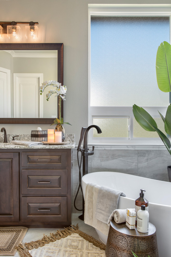 A 90’s Master Bath gets a Spa-Inspired Remodel - Traditional - Bathroom ...