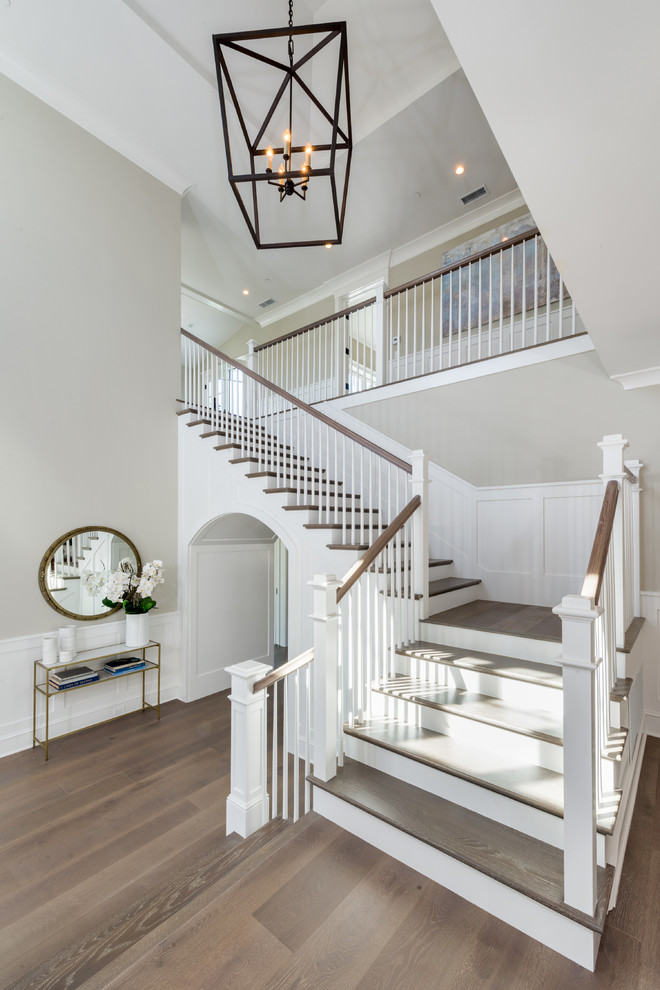 Beautiful Brentwood Traditional Farmhouse - Country - Staircase - Los ...