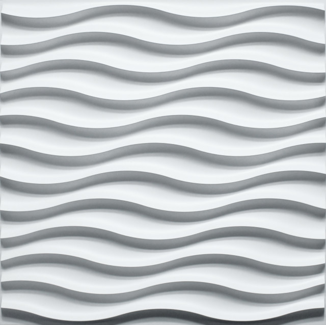 White Wave 3D Wall Panels - Modern - Wall Panels - by Dundee Deco | Houzz