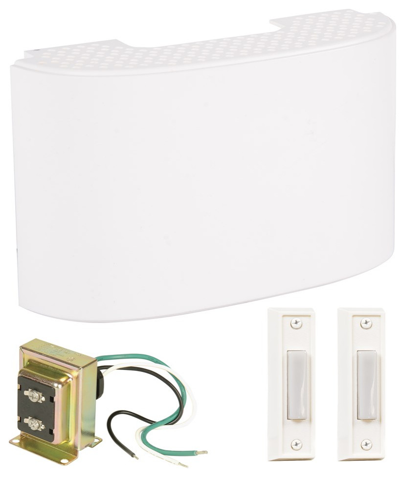 Craftmade Designer Chime Kit w/ 2 White Buttons CK2000-W - Transitional ...