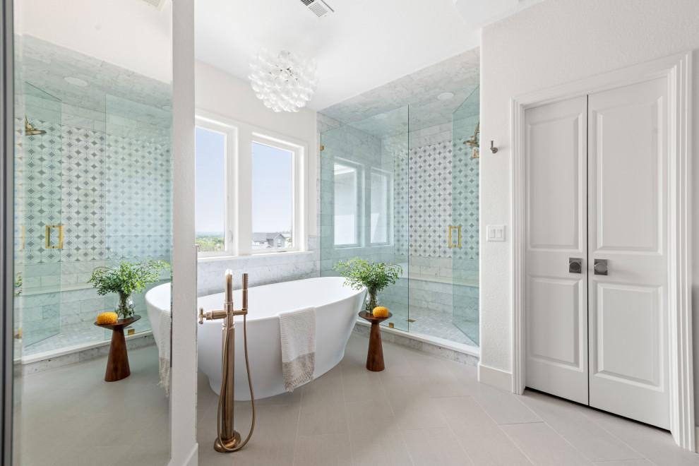 Boulder County-Niwot-Multiple Bathroom Remodels - Transitional ...