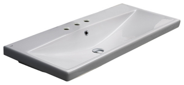 Nameeks 032200-U-Three Hole Elite 31-1/2" Ceramic Wall - Contemporary ...