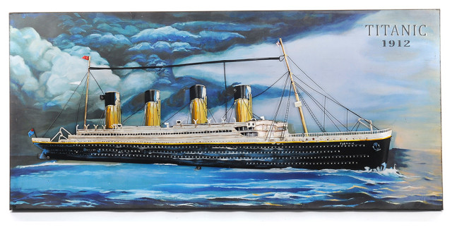 Titanic 3D Painting Handcrafted metal Decor - Beach Style - Wall ...