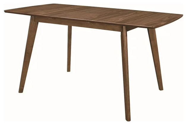 Expandable Dining Table, Slender Rectangular Top & Slanted Legs ...