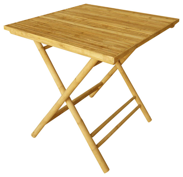 Bamboo Collapsible Square Table - Asian - Folding Tables - by STATRA ...