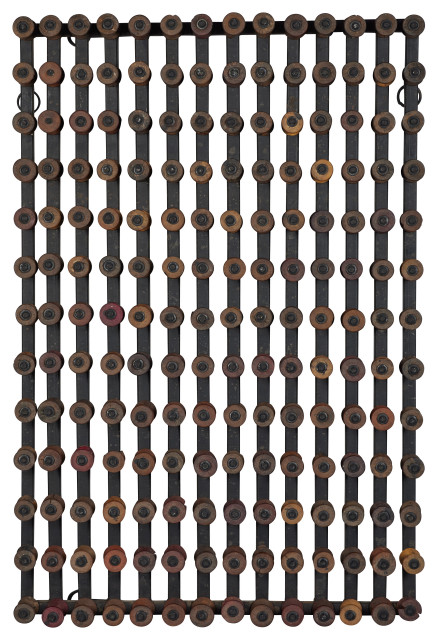 Rectangular Wooden Spools Abstract Wall Art - Industrial - Wall Accents ...