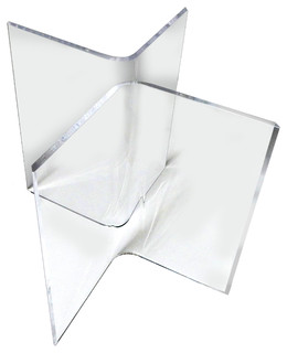 Acrylic V/Boomerang Dining Table Bases, Set of 2, 29" High ...