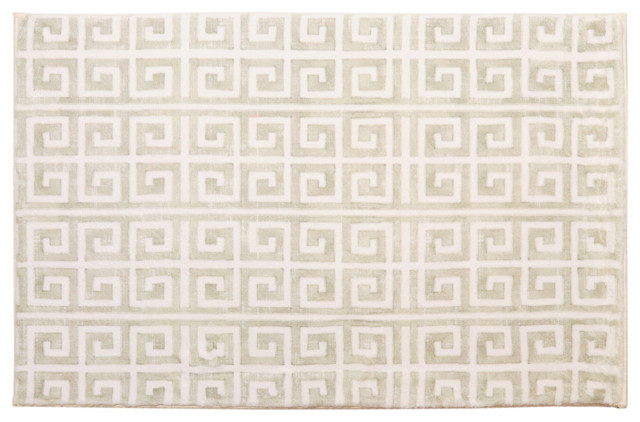 Cozy Living Greek Key Accent and Bath Mat, 21"x33" - Contemporary ...