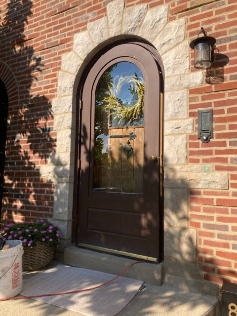 Full View Round Top Storm Door - Rustic - Entrance - Chicago - by ...