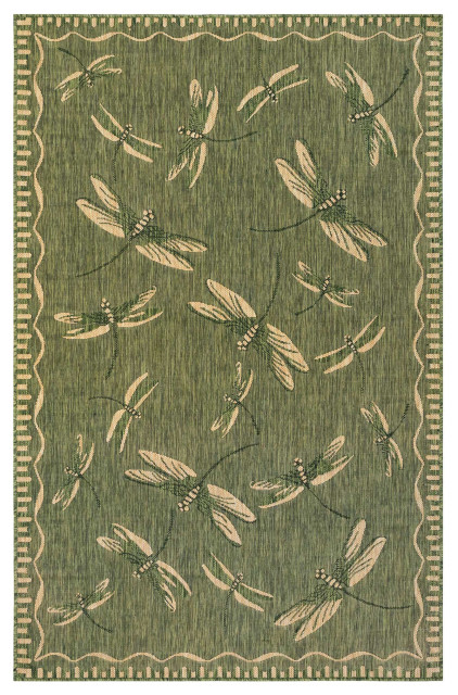 Carmel Dragonfly Indoor/Outdoor Rug, 7'10"x9'10" - Contemporary ...