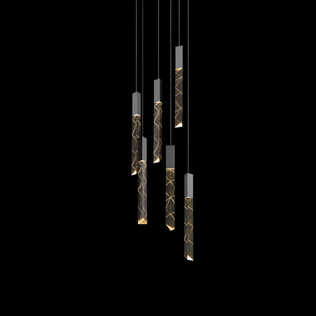 Trinity 6-Light Round LED Pendant in Polished Chrome - Contemporary ...