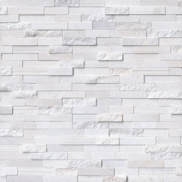 Arctic White 6X24 MultiFinish Ledger Panel - Traditional - Wall And ...