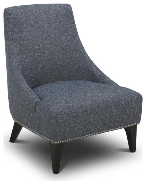 Upholstered Accent Chair - Blue Eclectic Multi - Transitional - Accent ...